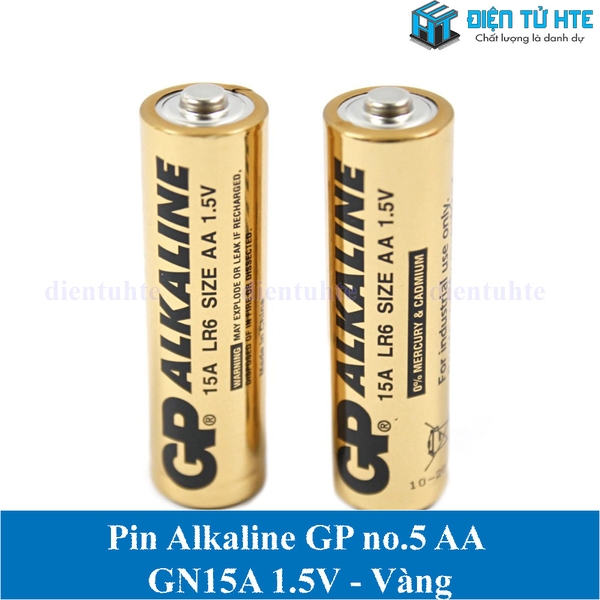 Pin AA 1.5V No.5 GN15A LR6 Alkaline GP Vàng | Điện Tử HTE