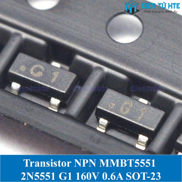 Transistor NPN MMBT5551 2N5551 G1 160V 0.6A SOT-23 | Điện Tử HTE