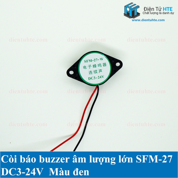 Còi Buzzer âm lượng to SFM-27 3-24V | Điện Tử HTE