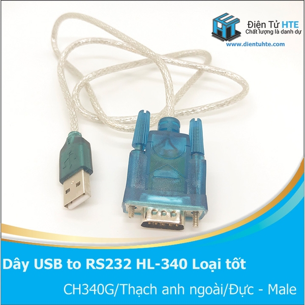 Dây chuyển đổi USB to COM RS232 HL-340 Loại tốt | Điện Tử HTE