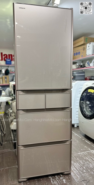 Tủ Lạnh Mặt Kính Hitachi R-S40J Nội Địa Nhật Bản,Hút Chân Không, Đá Rơi ...