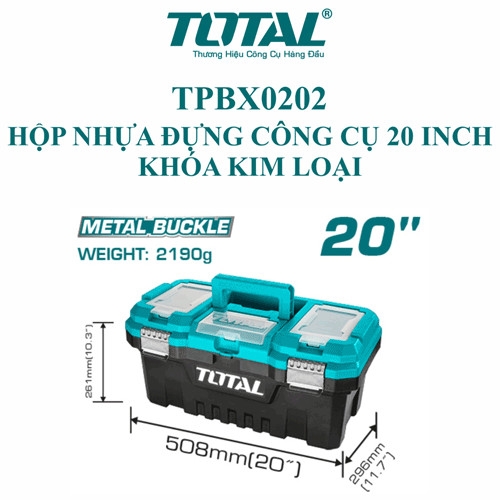 Hộp nhựa đựng công cụ 20 inch khóa kim loại - TPBX0202 | SIÊU THỊ MÁY ...