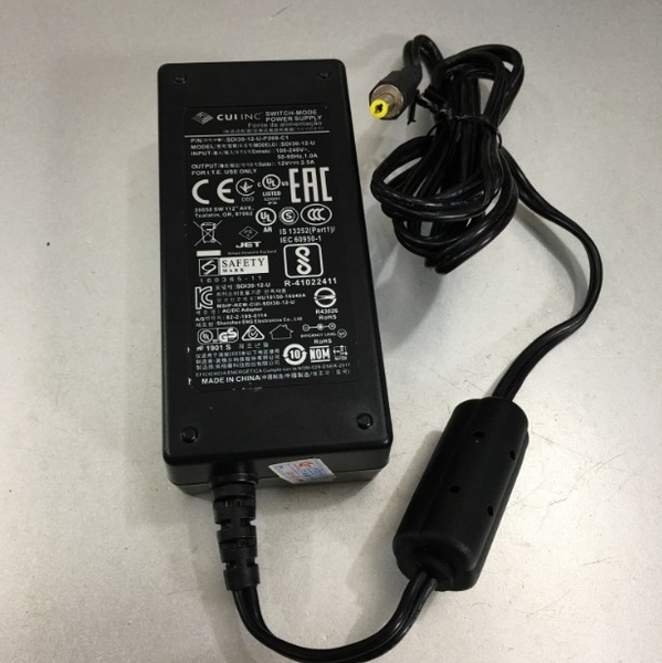 Adapter 12V 2.5A 30W CUI INC SDI30-12-U-P209-C1 For Charge Docking ...