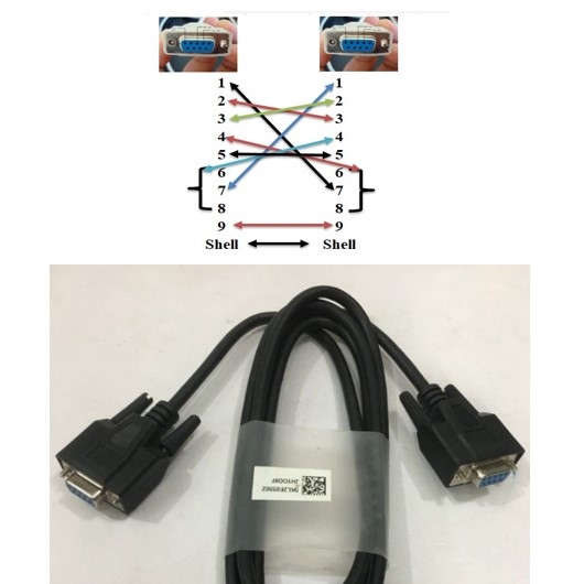 Cáp Kết Nối RS232 Serial Link Cable Null Modem DB9 Female to DB9 Female ...