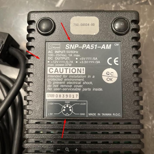 Adapter SKYNET SNP-PA51-AM 12V/0.7A 5V/5A 3.3V/3A Connector Size 5 Pin ...