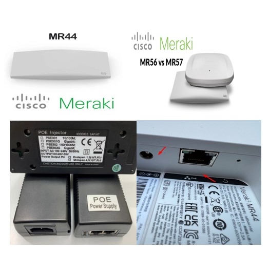 Adapter POE 48V - 55V 0.62A 30W Gigabit PoE Injector 10/100/1000Mbps ...