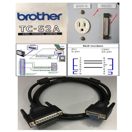 Cáp Lập Trình CNC MACHINE BROTHER TC-S2A Computer Và DNC One to BROTHER ...