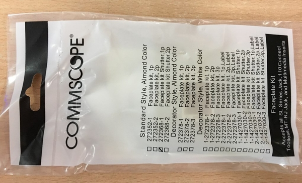 Bộ Outlet Ethernet Network Cat5E Wall Plate 1 Port Mặt Commscope Và 1 ...