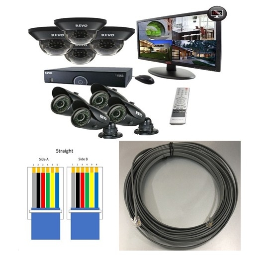 Cáp Điều Khiển Dẹt 6 Lõi Đồng Revo DVR Camera RJ12 6P6C to RJ12 6P6C 6 ...