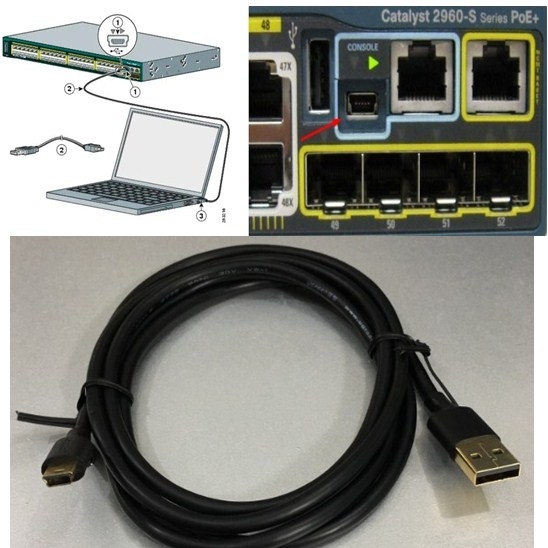 Cáp Điều Khiển Cisco OEM 37-1090-01 USB Type A to Mini B For Catalyst ...
