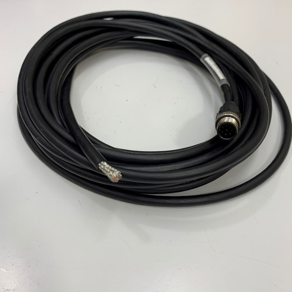 Cáp 10M 33ft M12 8 Pole A-Code Male to 8 Core Open End Cable E211405 VW ...
