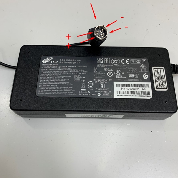 Adapter 54V 1.58A 85W FSP Group Inc Connector Size 4 Pin Mini Din 10mm ...