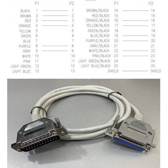 Cáp Kết Nối Dài LPT Parallel Extension Cable DB25 Male to DB25 Female ...