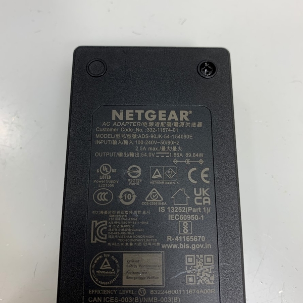 Adapter 54V 1.66A 90W Netgear Connector Size Molex 4 Pin Pitch 3.0mm ...