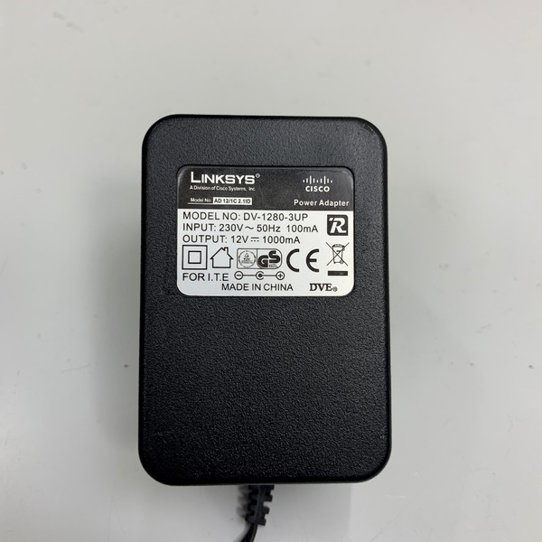 Adapter 12V 1A Linksys DV-1280-3UP Connector Size 5.5mm x 2.1mm ...