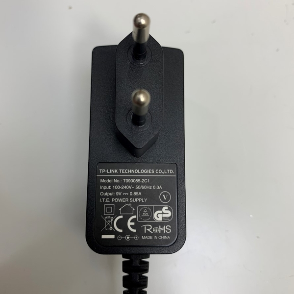 Adapter 9V 0.85A TP-Link T090085-2C1 Connector Tip Size 5.5mm x 2.1mm ...