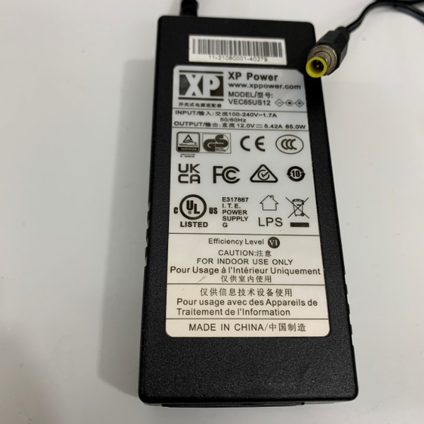 Adapter 12V 5.42A 65W XP Power Connector Size 5.0mm x 3.0mm For Video ...