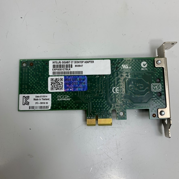 Card Mạng Intel(R) Gigabit CT Desktop Adapter PCI-E X1 to 1 Port RJ45 ...
