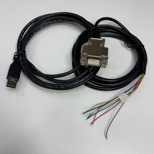 Cáp 2M 6.5ft DM-USBIO-00 Cable USB to DB15 HD VGA Female + I/O Cable ...