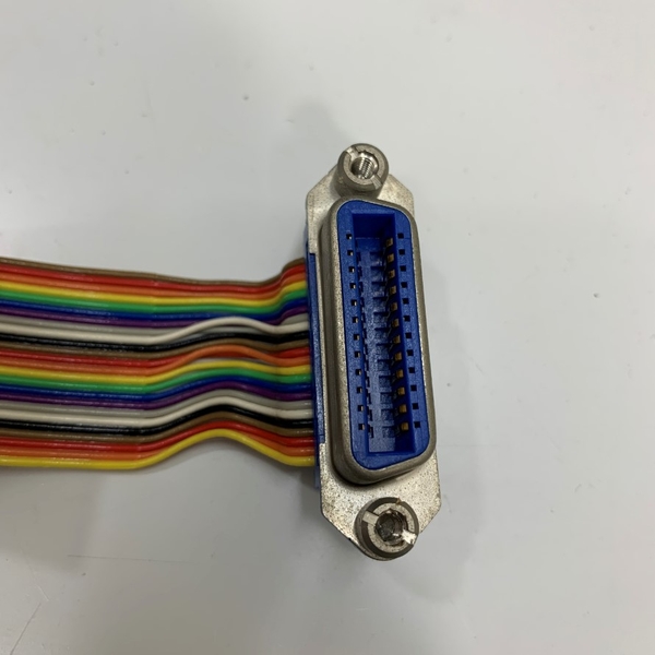 Cáp GPIB IEEE-488 Male to Female Dài 20Cm Flat Ribbon Rainbow Cable For ...