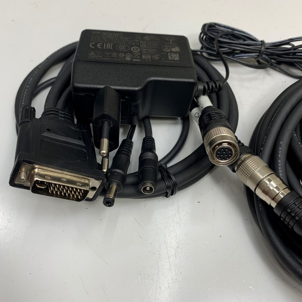 Cáp 1M 3.3ft Cable DVI-I Male to 2 Port Hirose 12 Pin Female HR10A-10P ...