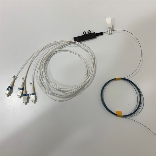 1x4 Fiber Ribbon Fibers Pigtail LC Single Mode OD 0.9mm White SM LC/UPC ...