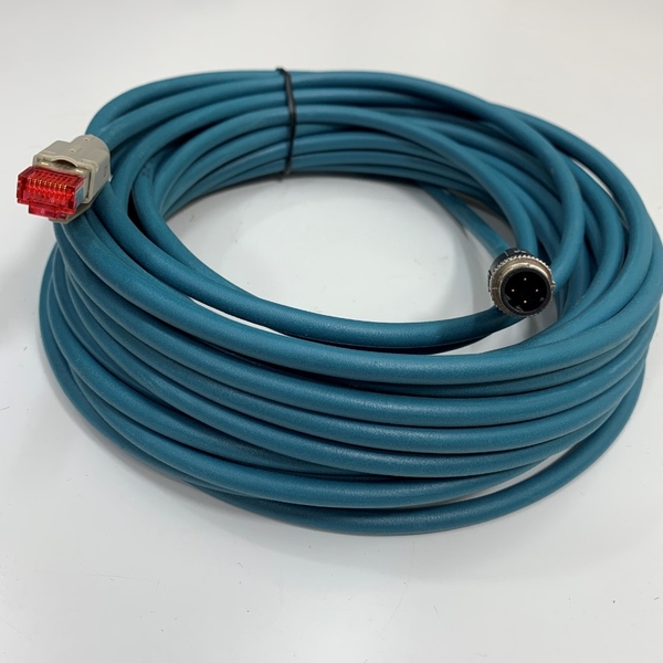 Cáp 6M 20ft Ethernet Cable M12 D-Code 4 Pin Male to RJ45 For Turck ...