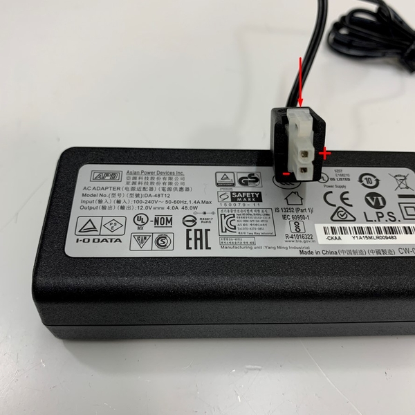 Adapter 12V 4A 48W APD DA-48T12 OEM FSP060-DIBAN2 Connector Size Molex ...