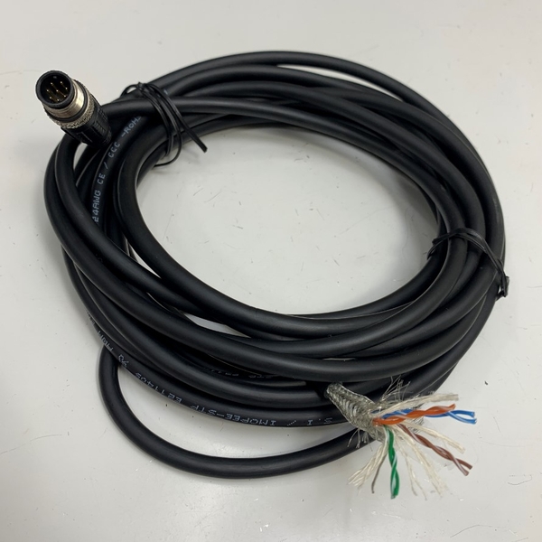 Cáp Original Cognex M12EN-M8SR Dài 6M 20ft Cable M12 A-Coded 8 Pin Male ...