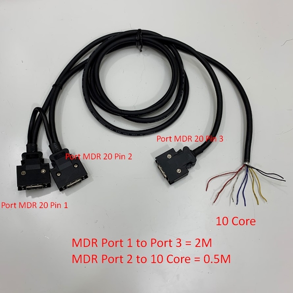Cáp MDR Y Splitter Cable Dual 2 Port MDR 20 Pin to MDR 20 Pin + 10 Core ...