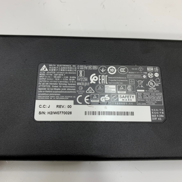 Adapter 19.5V 9.23A DELTA ADP-180TB F Connector Size 7.4mm x 5.0mm For ...