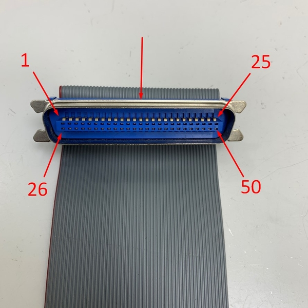 Cáp 0.7M 2.3ft SCSI Centronics 50 Pin 2 Rows 2.54mm Pitch Male to Male ...