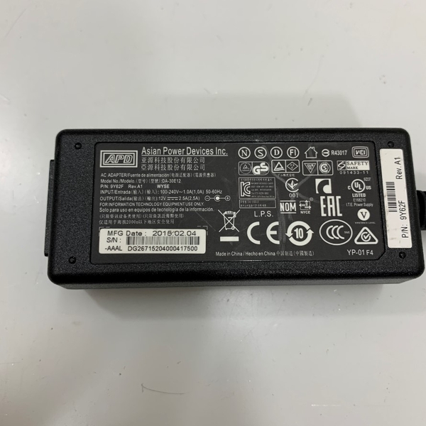 Adapter 12V 2.5A 30W APD DA-30E12 OEM FSP036-RAB Connector Size Molex 2 ...