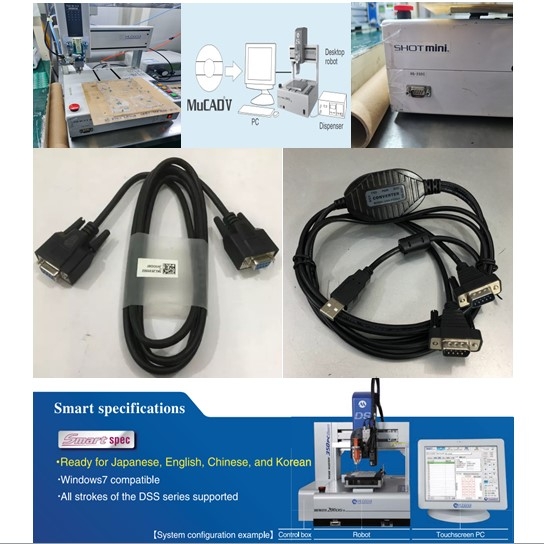 Bộ Combo Cáp Lập Trình Điều Khiển Robot Tra Keo MUSASHI SHOT MINI 200S ...