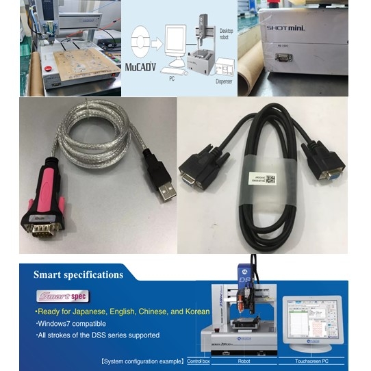 Bộ Combo Cáp Lập Trình Điều Khiển Robot Tra Keo MUSASHI SHOT MINI 200S ...