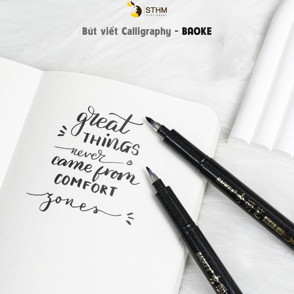 Bút cọ Brush DELI viết Calligraphy, Hán tự STHM.VN