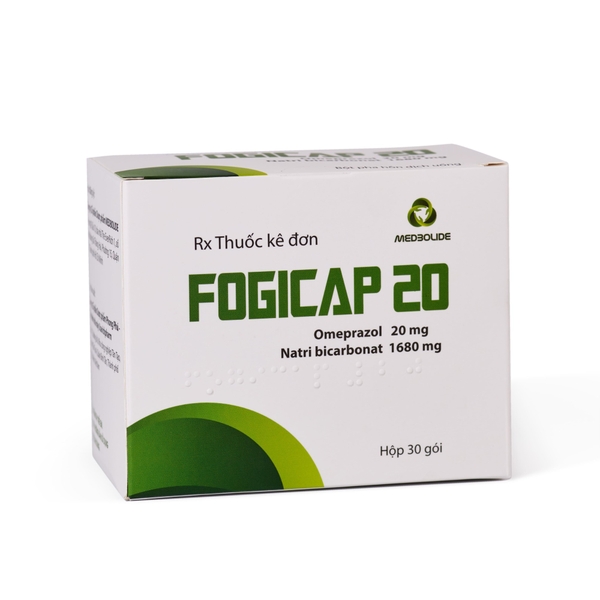 Thuốc bột Fogicap 20 Medbolide điều trị loét dạ dày - tá tràng, hồi lưu ...