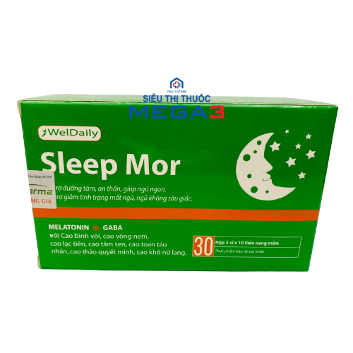 SLEEP MOR ( MELATONIN ) Hỗ Trợ Giấc Ngủ Ngon | Nhà Thuốc Mega3