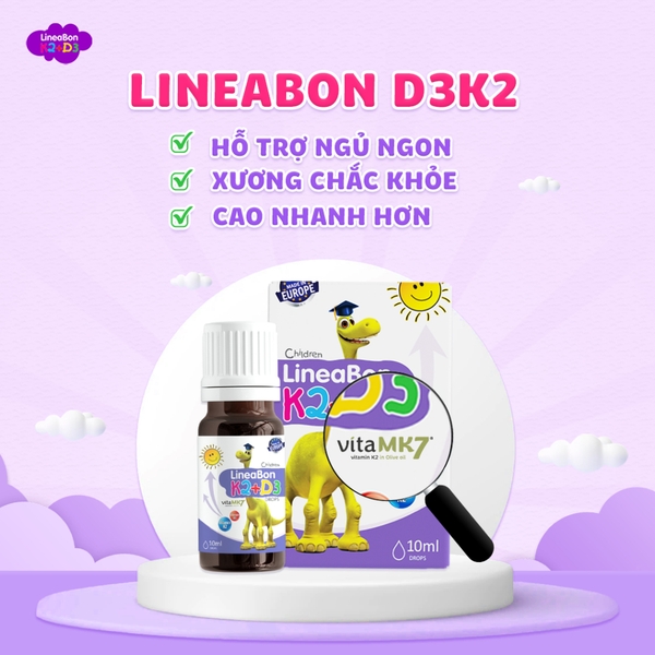 Vitamin D3K2 LineaBon Drops 10ml