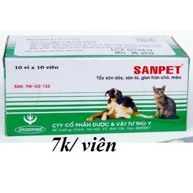 10 viên XỔ GIUN SANPET - (hanpet 303)