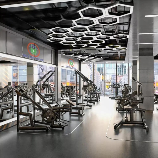 Đèn led thả trần cho phòng Gym - Yoga