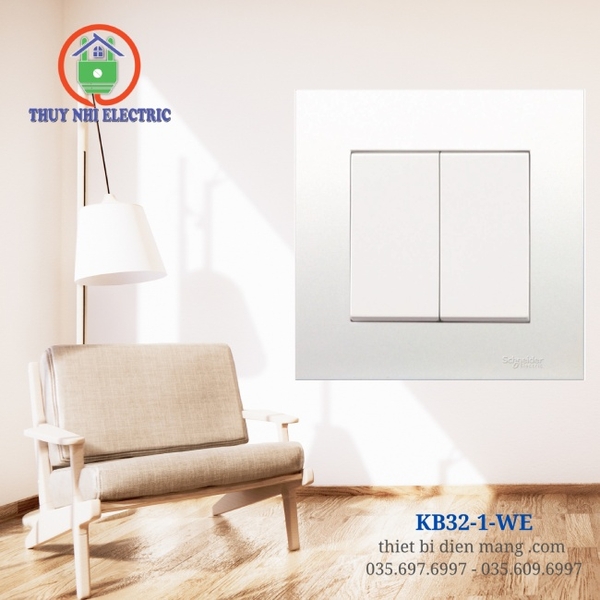 Công Tắc Đôi 1 Chiều Schneider Vivace KB32-1-WE_19