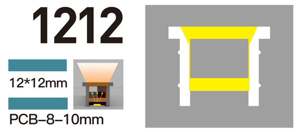 LED silicon âm 12x12 (Loại ụp lên LED)