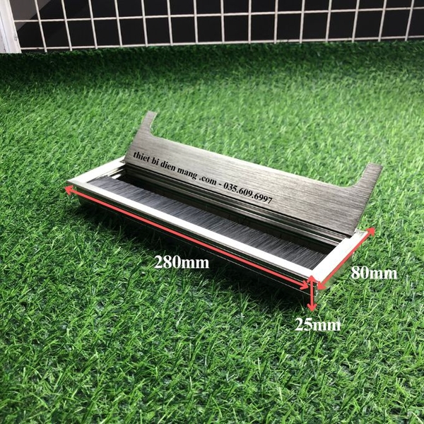Nắp Hộp Điện Âm Bàn Nhôm Xước Màu Bạc 280 x 80 mm