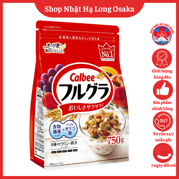 NGŨ CỐC CALBEE GÓI MÀU ĐỎ 750G MẪU MỚI - 4901330746360 Shop Nhật nội ...