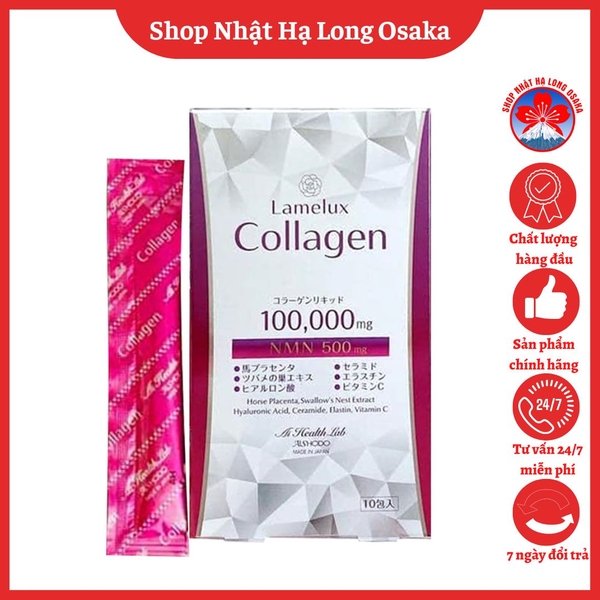 NƯỚC UỐNG AISHODO LAMELUX COLLAGEN & NMN 100,000MG 12G × 10 GÓI ...