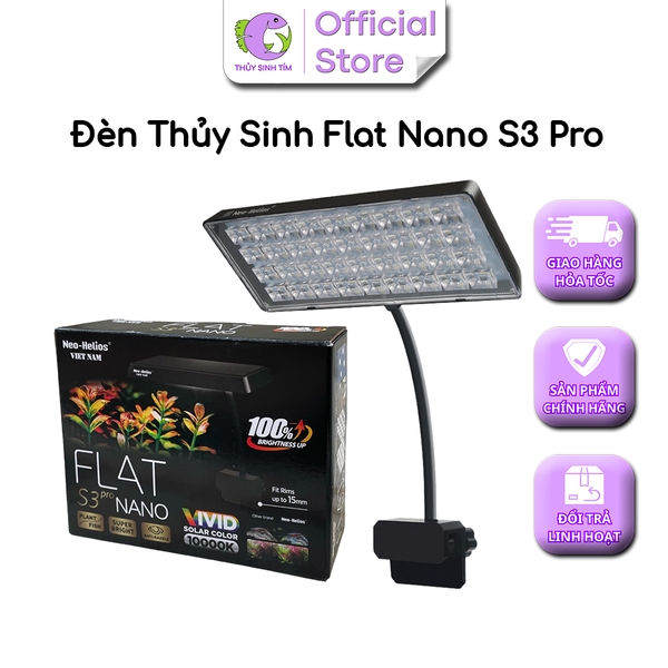 Đèn Flat Nano S3 | Thủy Sinh Tím