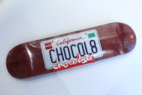 CHOCOLATE ELDRIDGE LICENSE PLATE DECK 8.25