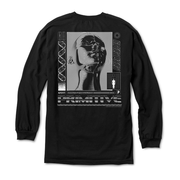 PRIMITIVE ORIGINS LONG SLEEVES T-SHIRTS BLACK