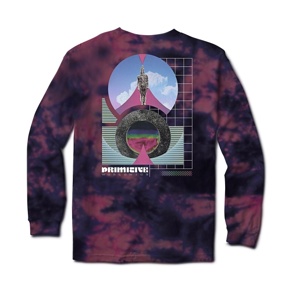 PRIMITIVE REVOLVER WASHED LONG SLEEVES T-SHIRTS CARDINAL